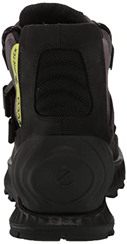 ECCO Men's Exostrike Gore-TEX Waterproof Buckle Hiking Boot, Titanium/Black, 10-10.5