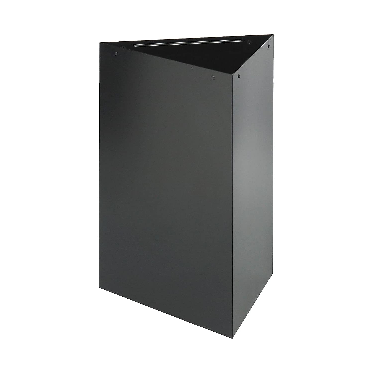 Safco 9550BL Trifecta Receptacle 26" High Base Triangular 15gal Black