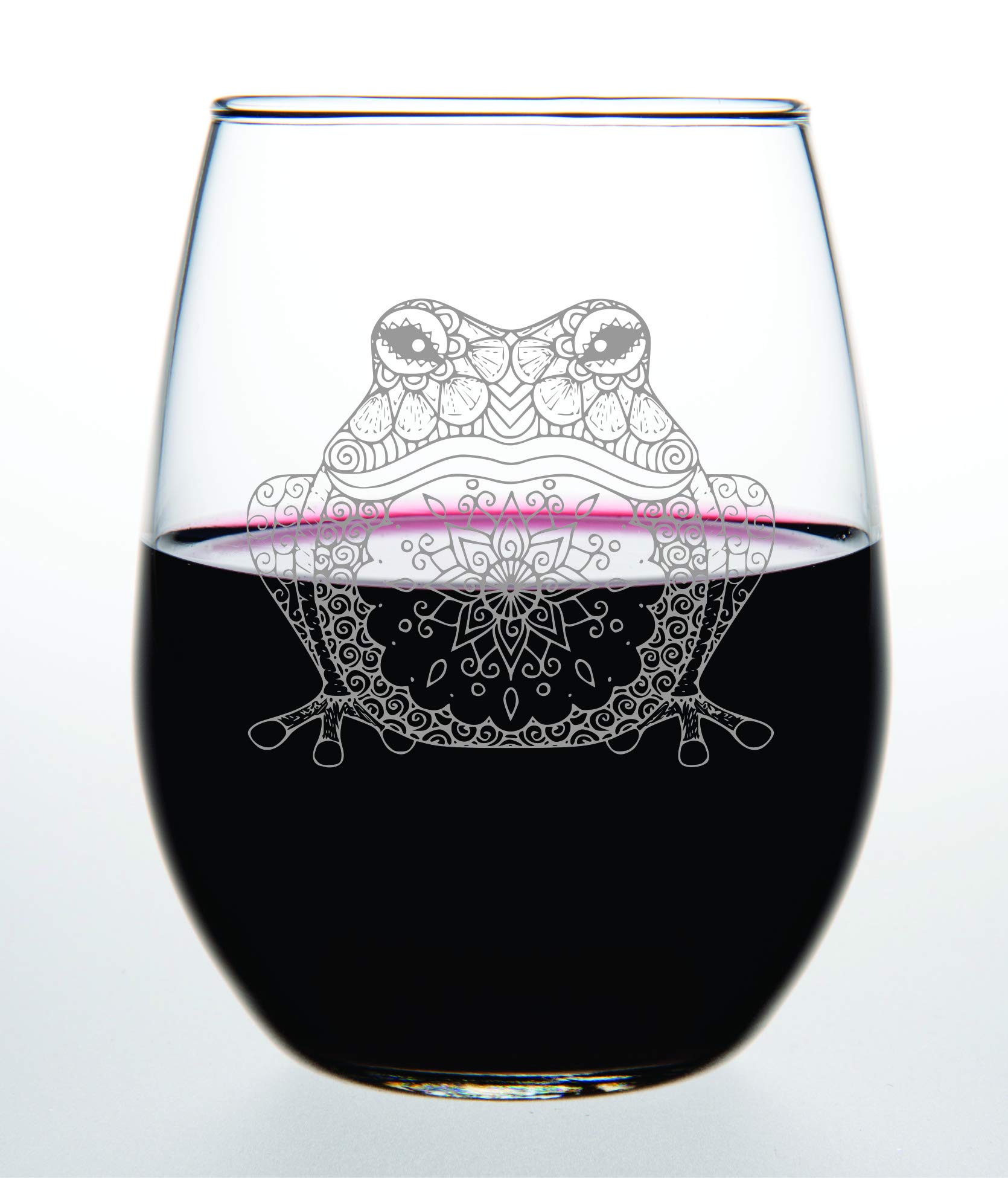 Frog stemless wine glass, 17 oz