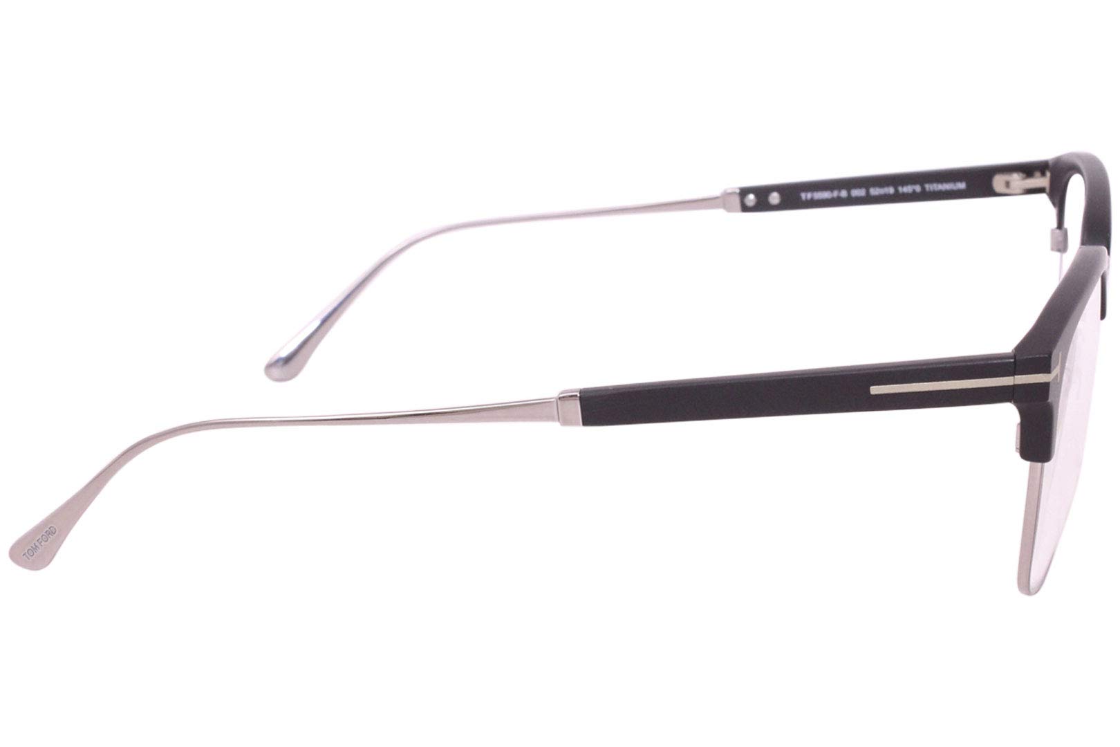 Eyeglasses Tom Ford FT 5590 -F-B 002 Matte Black, Shiny Dark Ruthenium/Blue Blo