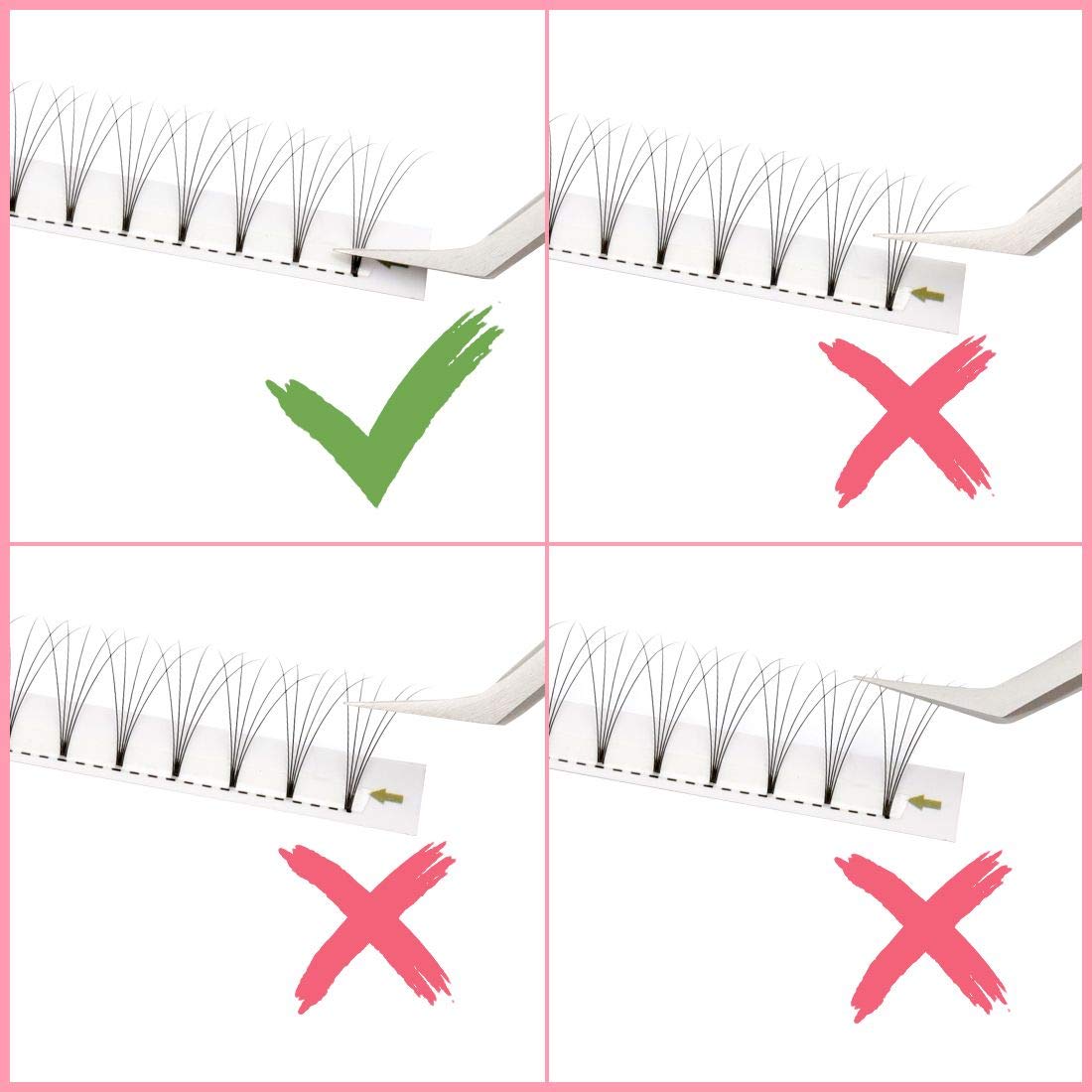 EMEDA Premade Fans Eyelash Extensions 5D Mix Tray 9-15mm Premade Volume Eyelash Extensions 0.07mm C Curl Hand Made Short Stem Mega Pre Made Fanned Volume Lash Extensions (5D 0.07 C 9-15mm Mixed)