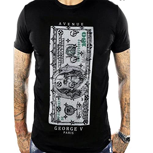 George V Men Money TEE Black/Silver