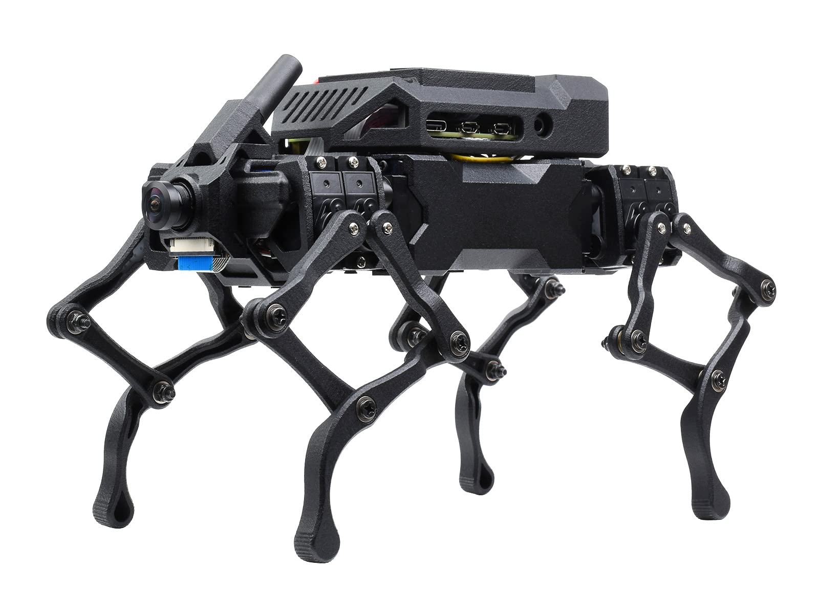 waveshare WAVEGO 12-DOF Bionic Dog-Like Robot Open Source for ESP32 and PI4B Facial Recognition Color Tracking Motion Detection Compatible with PI4B-4GB (Included) (26 Items)