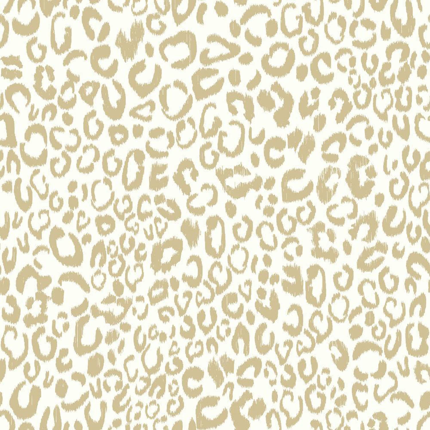 RoomMates RMK10700WP Metallic Gold Leopard Peel and Stick Wallpaper, 20.5" x 16.5 feet