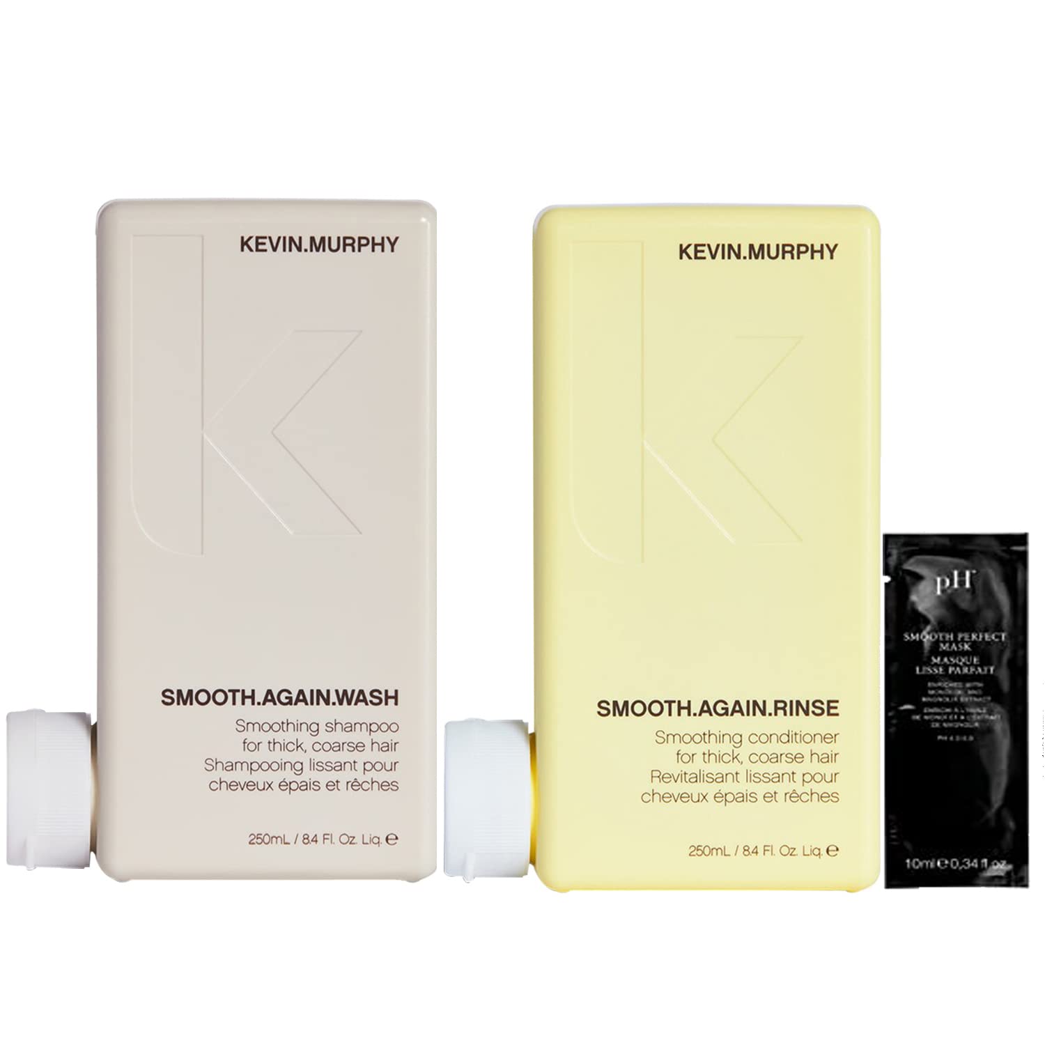 KEVIN MURPHY Smooth Again Wash and Rinse 8.4 Fl Oz with pH Labs Smooth Perfect Mask 10 ml