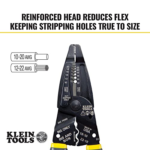 Klein Tools 1009 Multi Tool, Wire Stripper, Crimping Tool, Wire Cutter, Long-Nose Multi-Purpose Electrician Tool