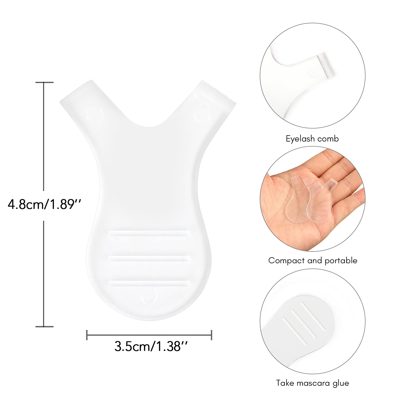 Eyelash Extension Lift Tools, 20PCS Y Shape Eyelash Brush Grafting Eyelashes Lash Lift Brush Makeup Beauty Tool for Eyelash Extension Clean up(White)