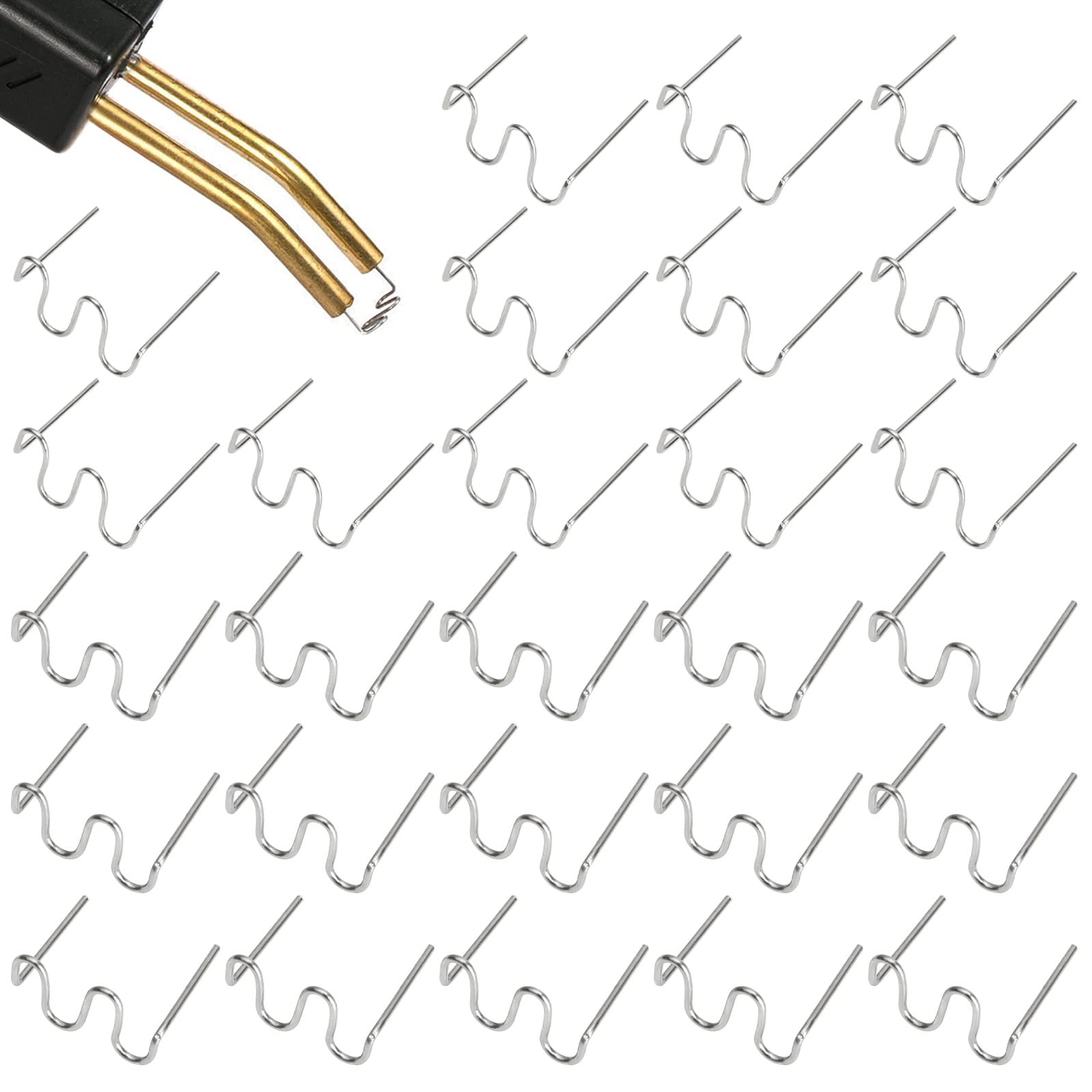 JMIATRY 2000 PCS Plastic Welding Hot Staples Stainless Steel 0.8mm 0.6mm Plastic Welder Staples Wave Shape Repair Kit for Plastic Welder Machine Car Bumper Dashboard Lamp Holder Repair