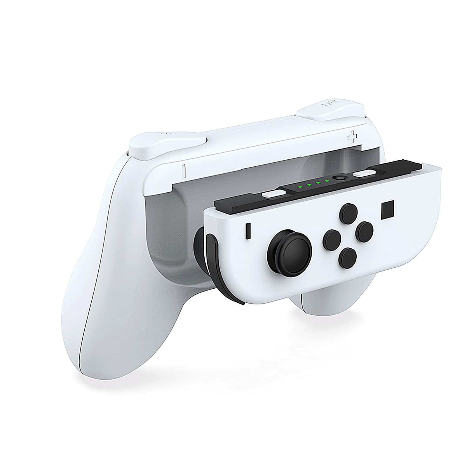 ECHZOVE Grip for Switch and Switch OLED Model Joy Con Controller, Switch OLED Accessories Joy Con Grips - White