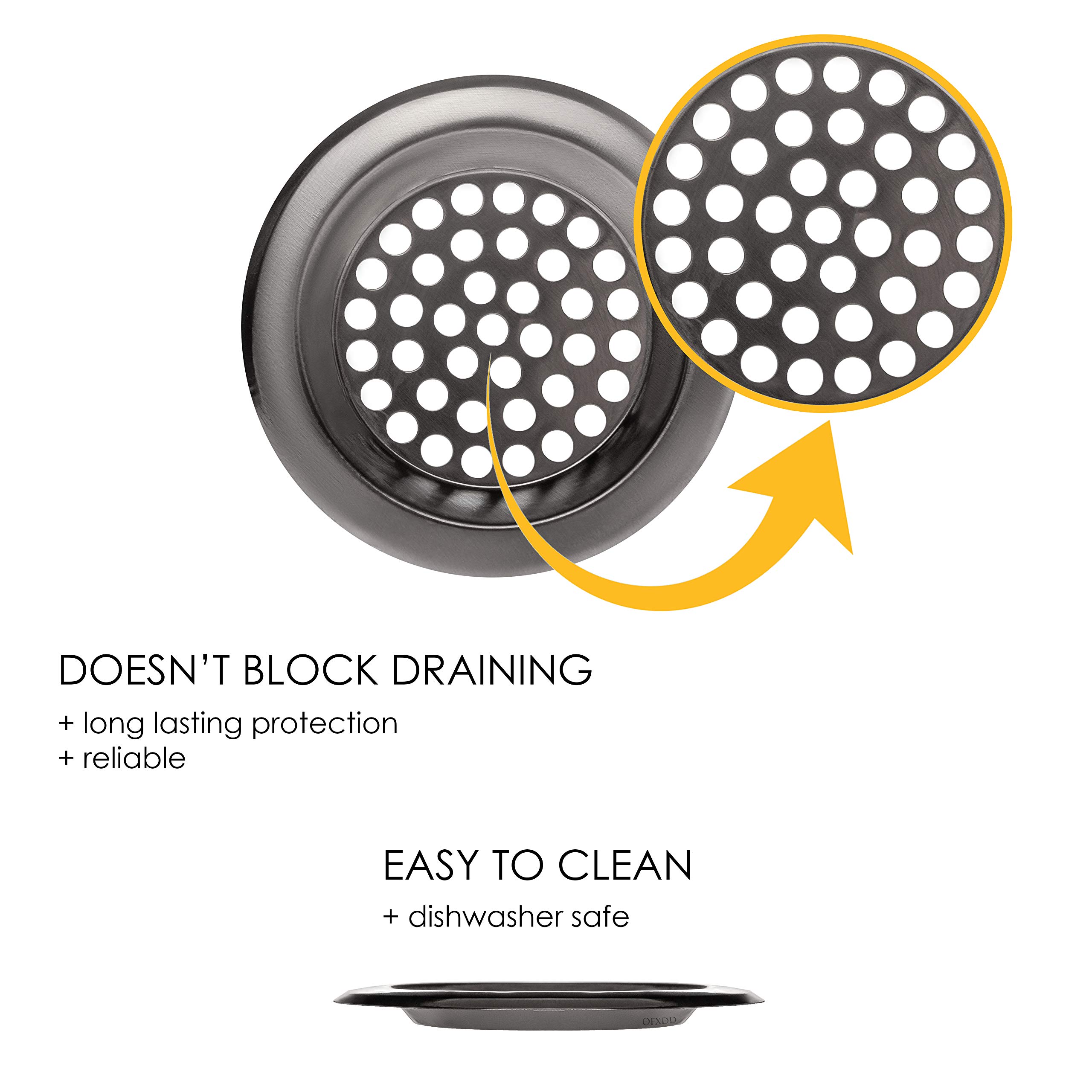OFXDD Sink Drain Hair Catcher, Bathroom Sink Drain Strainer 3", Bathtub Drain Protector, Bath Tub Drain Catcher, Drain Cover Replacement (Pack of 2)