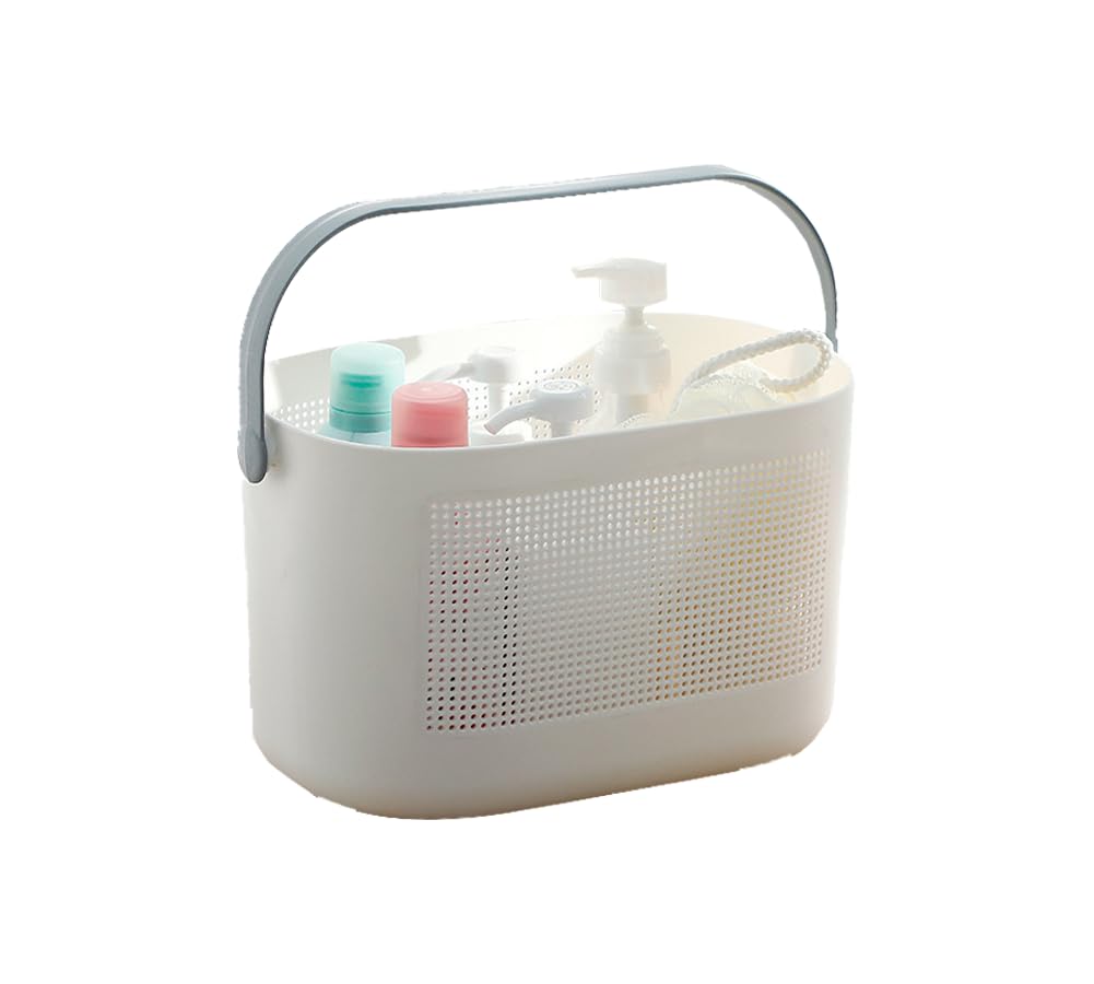 kamuavni Cleaning Supple Caddy,Plastic Shower Caddy Tote,Portable Caddy Small, Dorm Bathroom Shower Tote, Mesh Shower Caddy for College, Dorm, Bathroom, Garden, Cleaning Supplies, Gray