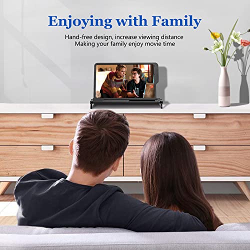 Newseego 12 β Foldable Phone Screen Magnifier, 3D HD Horizontal and Vertical Phone Amplifier Eye-Protective Movie Video and Game Enlarger Portable Phone Holder Screen Magnifier for Smartphones.