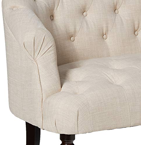 Rosevera C18-1 (1-B) Garner Chesterfield Settee Loveseat, Beige