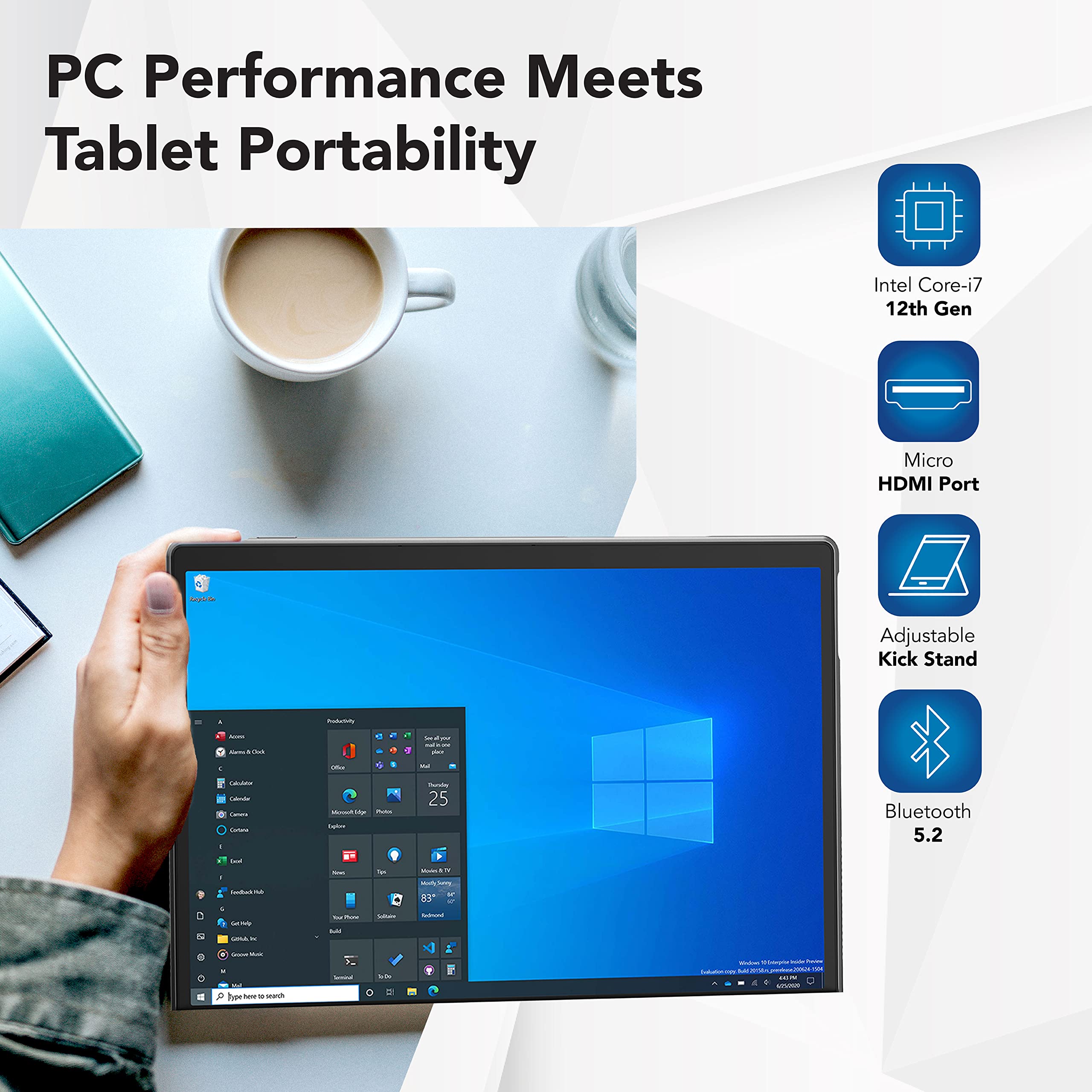 HYbook Pro 2 in 1 Laptop 13.3" FHD IPS, Intel i7 12th Gen, 32GB RAM, 1TB SSD, Windows 10 Pro, English Keyboard and Stylus Pen Included
