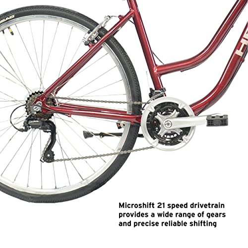 Head Strada 700c Step-Through Comfort Bike Maroon in 2 Sizes