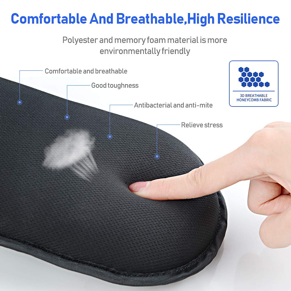 EASY EAGLE Car Seat Lateral Headrest, Mesh Fabric Head Support Pillow with Telescopic Bar and Slidable Clips, for Children and Adults, Black