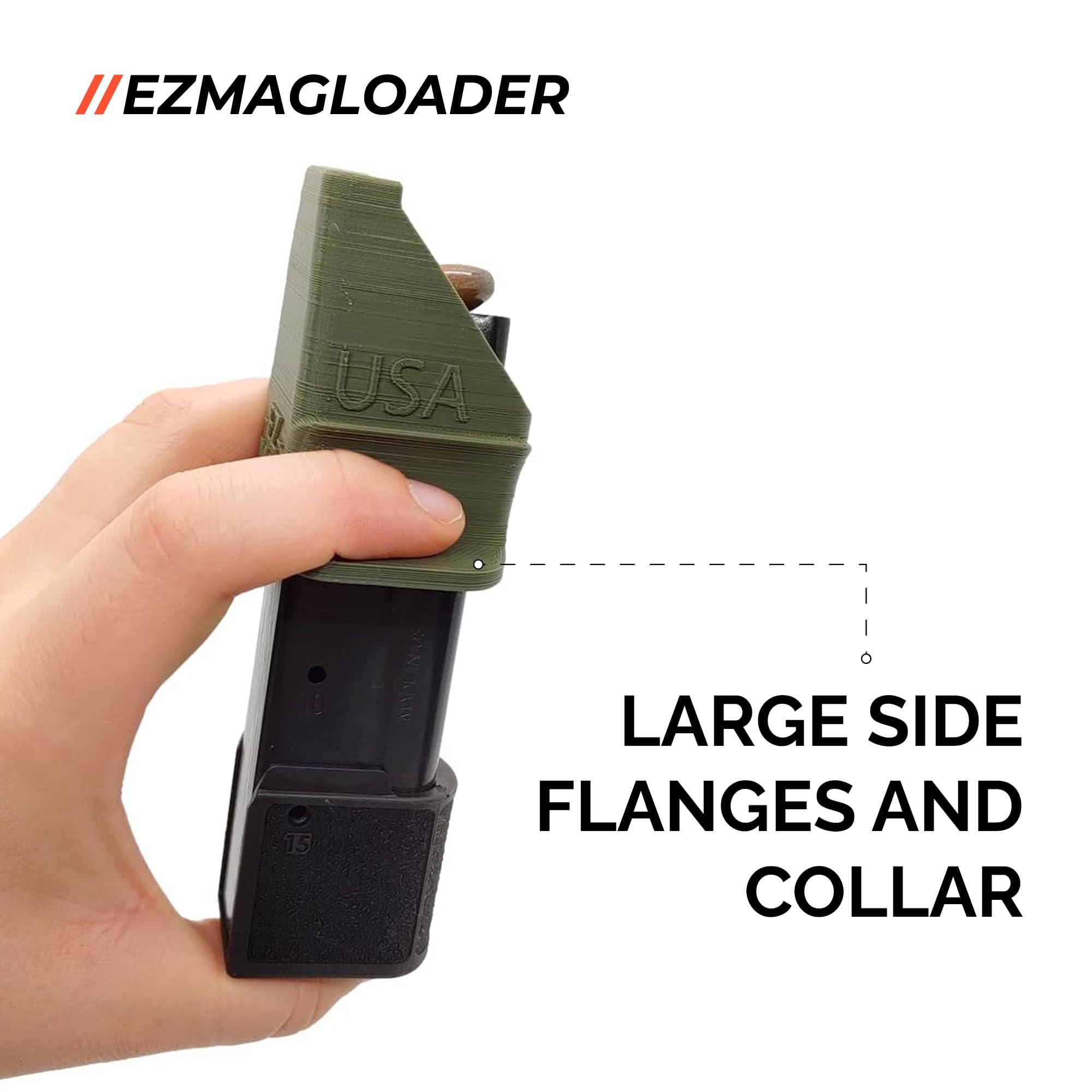 EZMAGLOADER Magazine Loader for The SIG Sauer P365 9mm - Easy Pain-Free Loading - Comfortable Grip - Speed Loader Accessories - Large Flanges for Thumb Relief