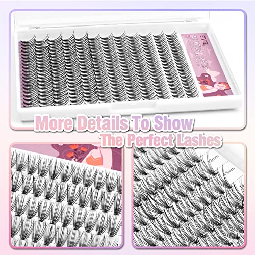 ETVITE Cluster Lashes 10D 20D Individual Lashes Lash Extension Clusters Soft Natural Look Handmade Volume Eyelash Clusters Home False Lashes (20D 10-14mm）