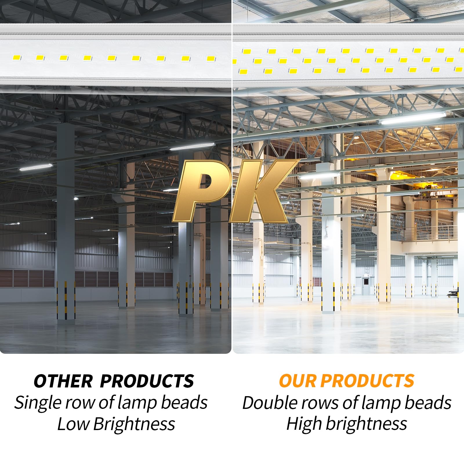 ONLYLUX 8ft Led Bulbs, T8 8 Foot Led Bulb for T12 Fluorescent Replacement, 72W 9000lm 8' Led Tubes 96" FA8 Single Pin, Three Rows of lamp Beads, 5000K led Tube Light (10Pack)