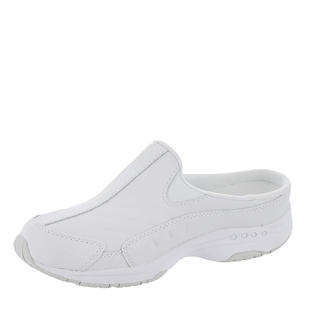 Easy Spirit Women's Tourguide Mule, White Leather, 7.5 Medium