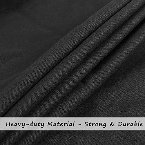 SANFERGE Cotton Canvas Laundry Bag with Handles & Drawstring Straps, Heavy Duty Extra Large Laundry Bags for Laundromat and Household, 25.5x34 Inch, Black