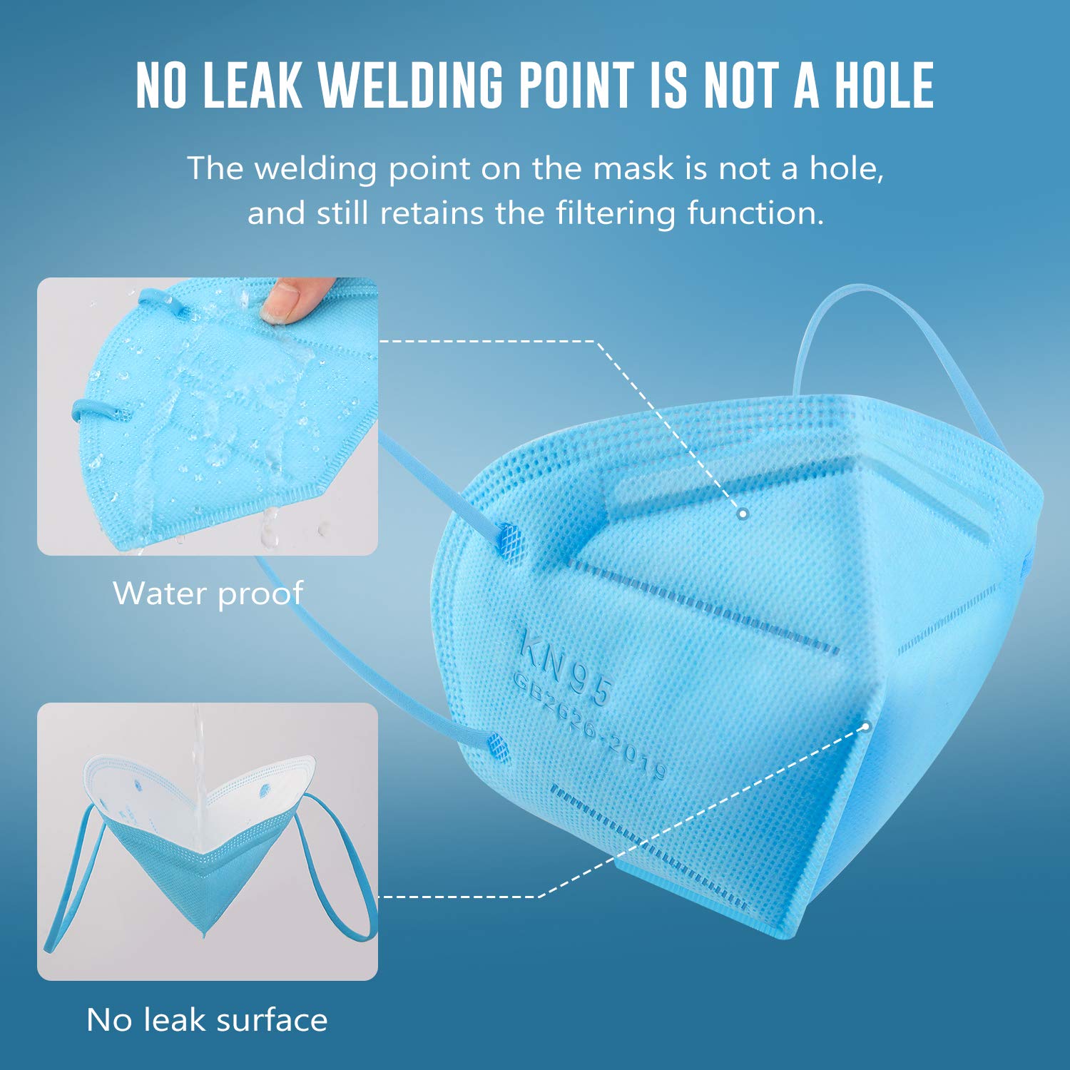 KN95 Face Mask 25 PCs, WWDOLL Multiple Colour 5 Layers KN95 Masks, Filter Efficiency≥95% Protection Against PM2.5 Dust, Air Pollution(Pink, Blue, Grey, Red, Purple)