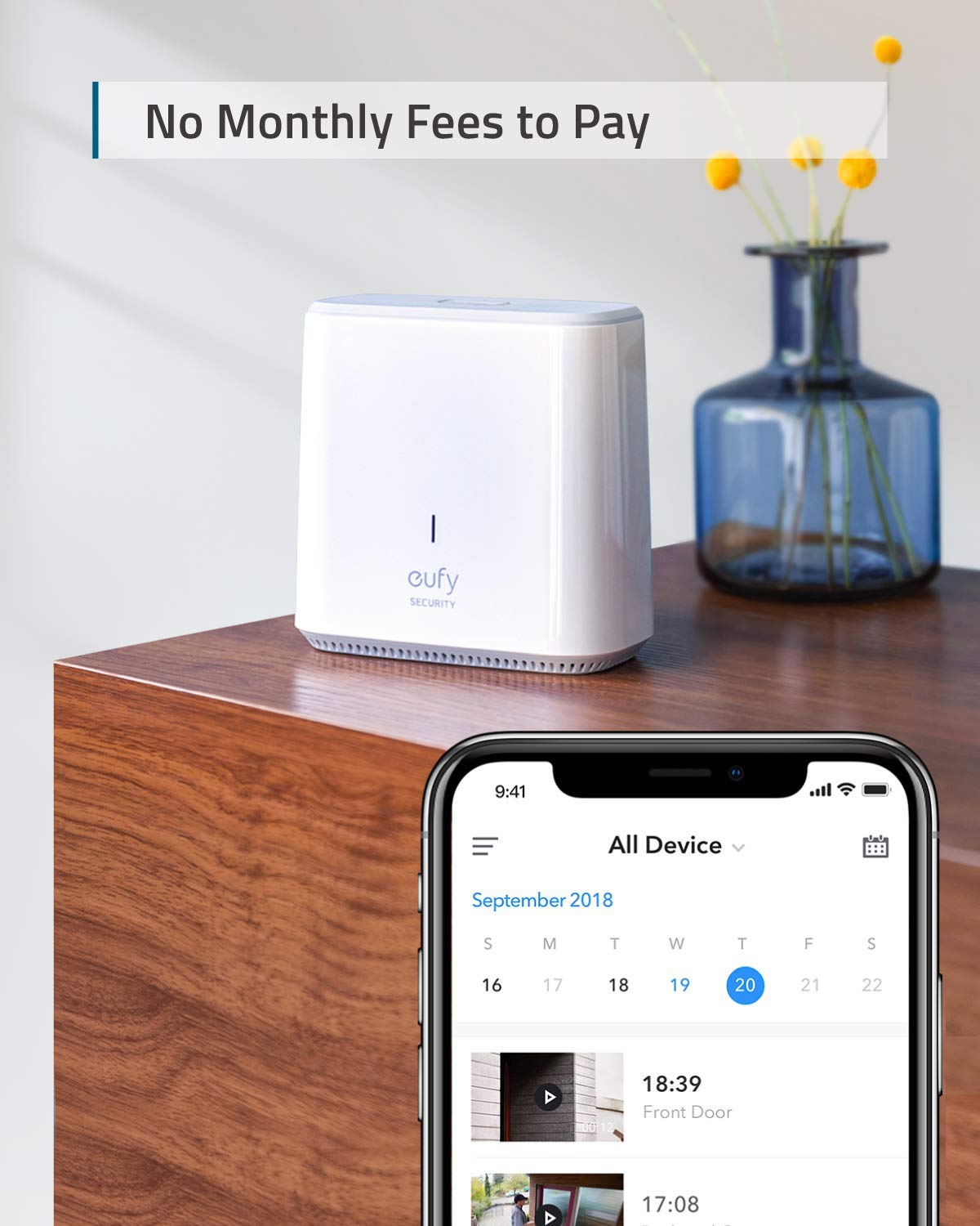 eufy Security eufyCam E Wireless Home Security Camera System, 365-Day Battery Life, HD 1080p, IP65 Weatherproof, Night Vision, Compatible with Amazon Alexa, 1-Cam Kit, No Monthly Fee (Renewed)