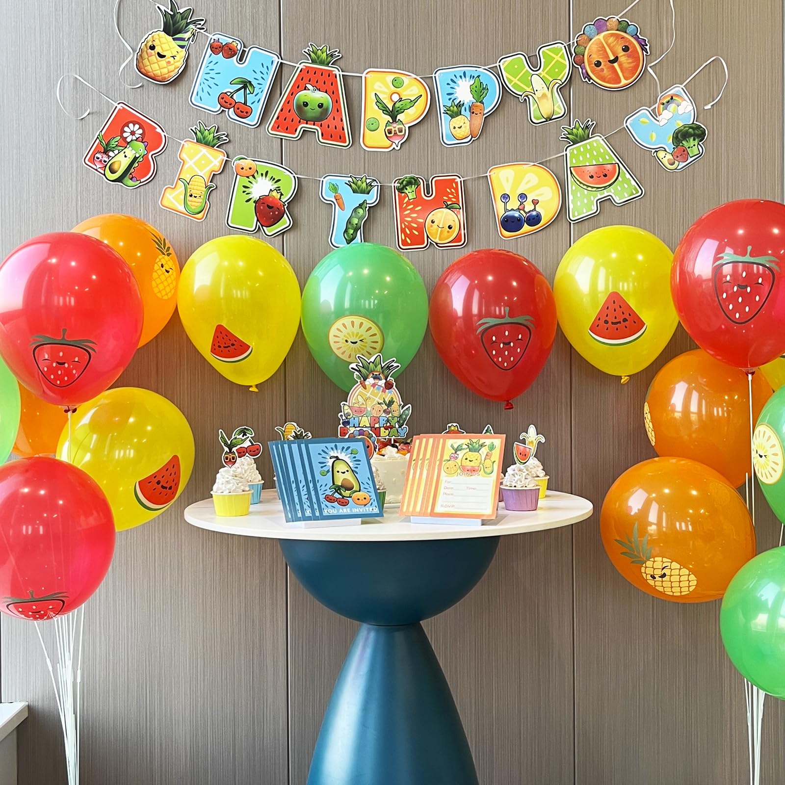 Fruit party Decorations Cake Cup Topper for Kids 1st Birthday Patry Banner Supplies