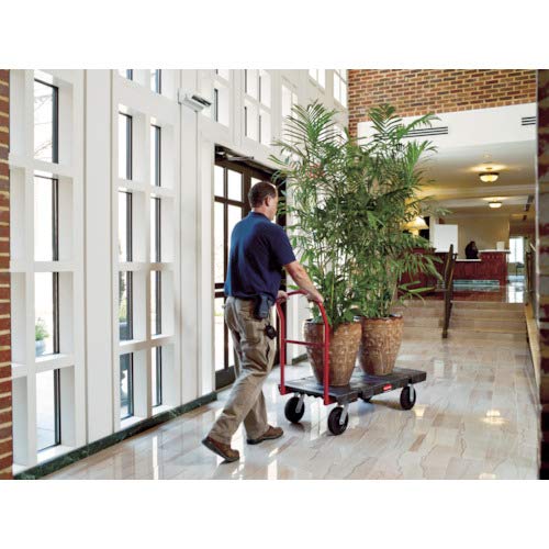 Rubbermaid Commercial Products Heavy Duty Platform Truck, 6" TPR Casters, 1000 lb. Capacity, Black, for Warehouse/Garage/Cleaning/Manufacturing