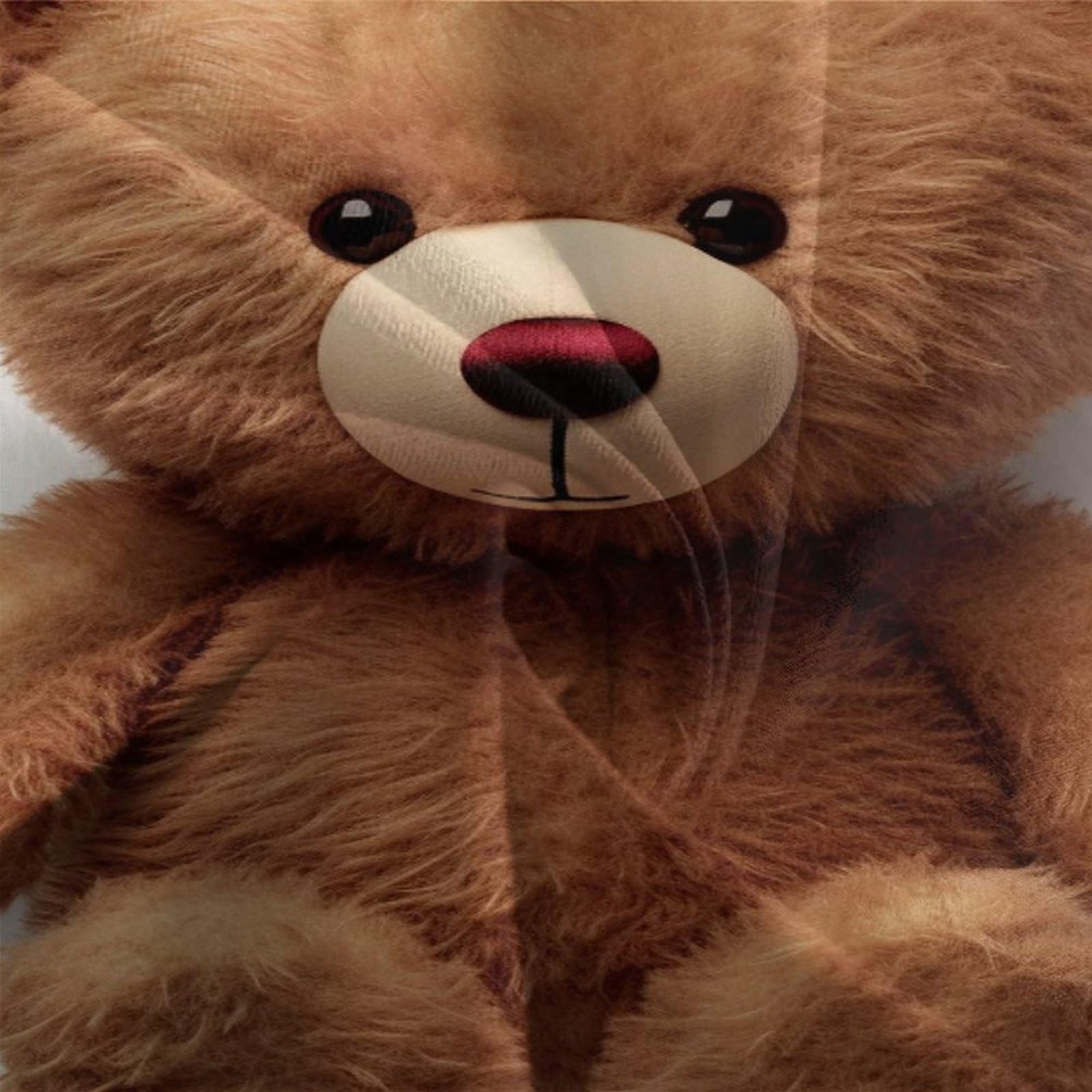 Teddy Bear Toy 3pcs 3D Bedding Set Furry Doll Duvet Cover Set Bed Printed Quilt Cover Bed Linens with 2 Pillowcases with Zipper All Season Queen(228x228cm)