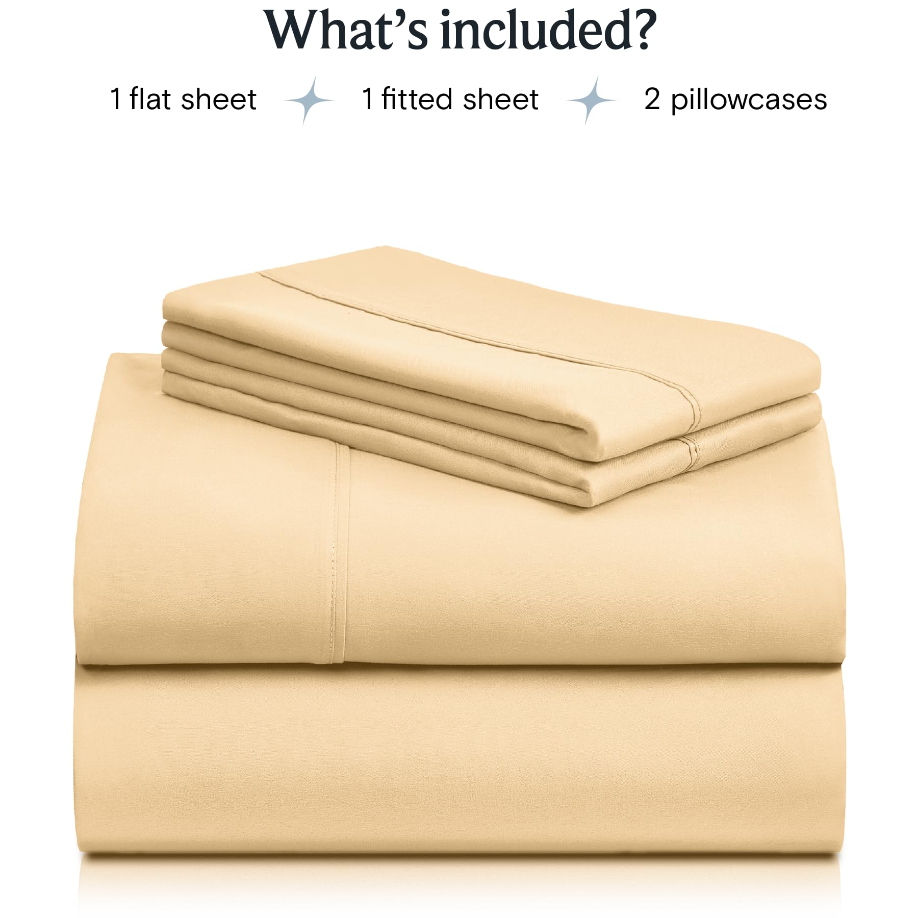 LuxClub Twin XL Sheets - Soft Twin Bed Sheets for Boys and Girls, 4 PC Deep Pockets 18" Eco Friendly Wrinkle Free Kids Fitted Sheets Machine Washable Hotel Bedding Silky Soft - Yellow Twin XL