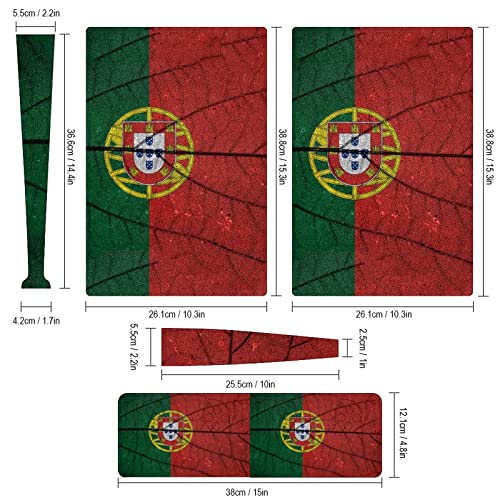 Flag of Portugal Full Protective Skin Cover Design Wrap Decal Sticker Compatible with PS5 Digital Edition Console and Controller