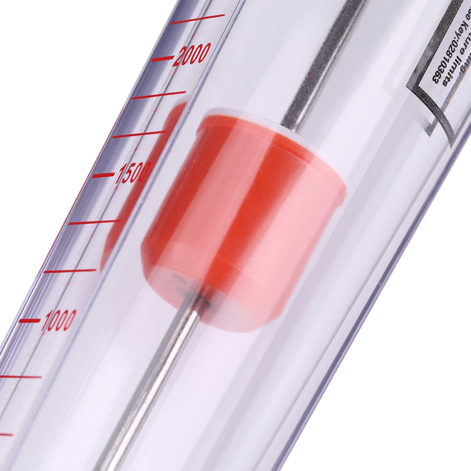 Oumefar Water Meter, Plastic Tube Type Water Meter LZS-25 Water Rotameter 300-3000L/H Water Liquid Meter Fit for DN25(1") Tube 4% Accuracy Class Liquid Flowmeter