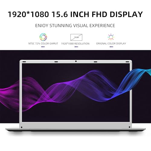 iSTYLE Laptop for Business and Student, T15 15.6" Thin and Light Laptops Computer 1 Year Office 365, Windows 10, Intel CPU, 12GB RAM, 128GB SSD, Backlit Keyboard, Fingerprint, HDMI, Dual Band WiFi