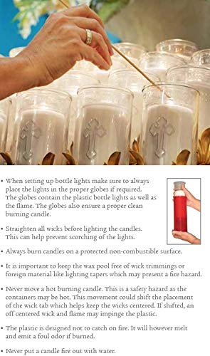 Root Candles Prayer Candles Clear Glass Devotional 7-Day Prayer Candle, 12-Count, Meditation
