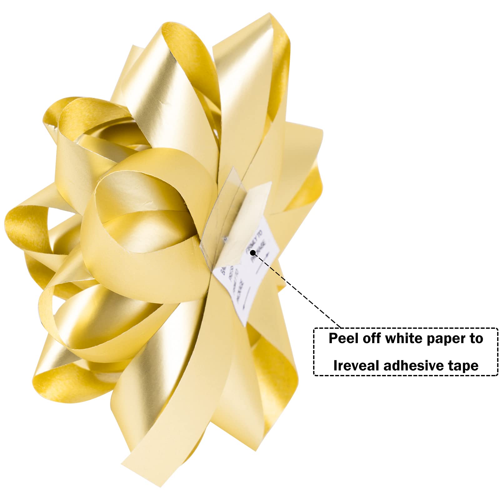 WRAPAHOLIC Matte Gold Gift Bow Assortment (12 Bows) for Birthday, Wedding, Christmas, Baby Shower, Bridal Showers
