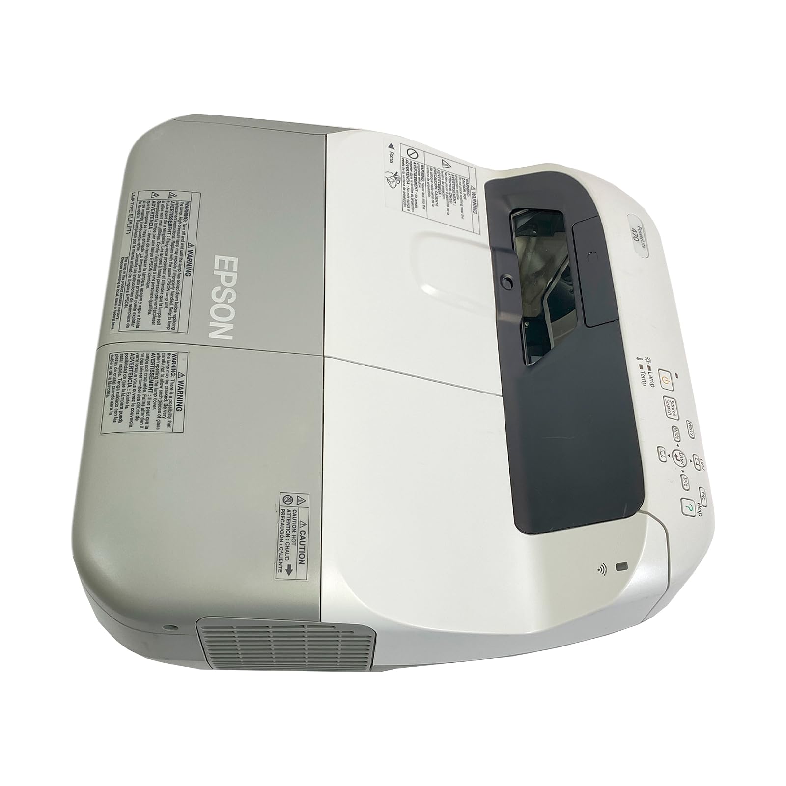 Epson PowerLite 470 3LCD Projector Ultra Short Throw ELPLP71 V13H010L71, Bundle: Power Cable, HDMI Cable, Remote Control