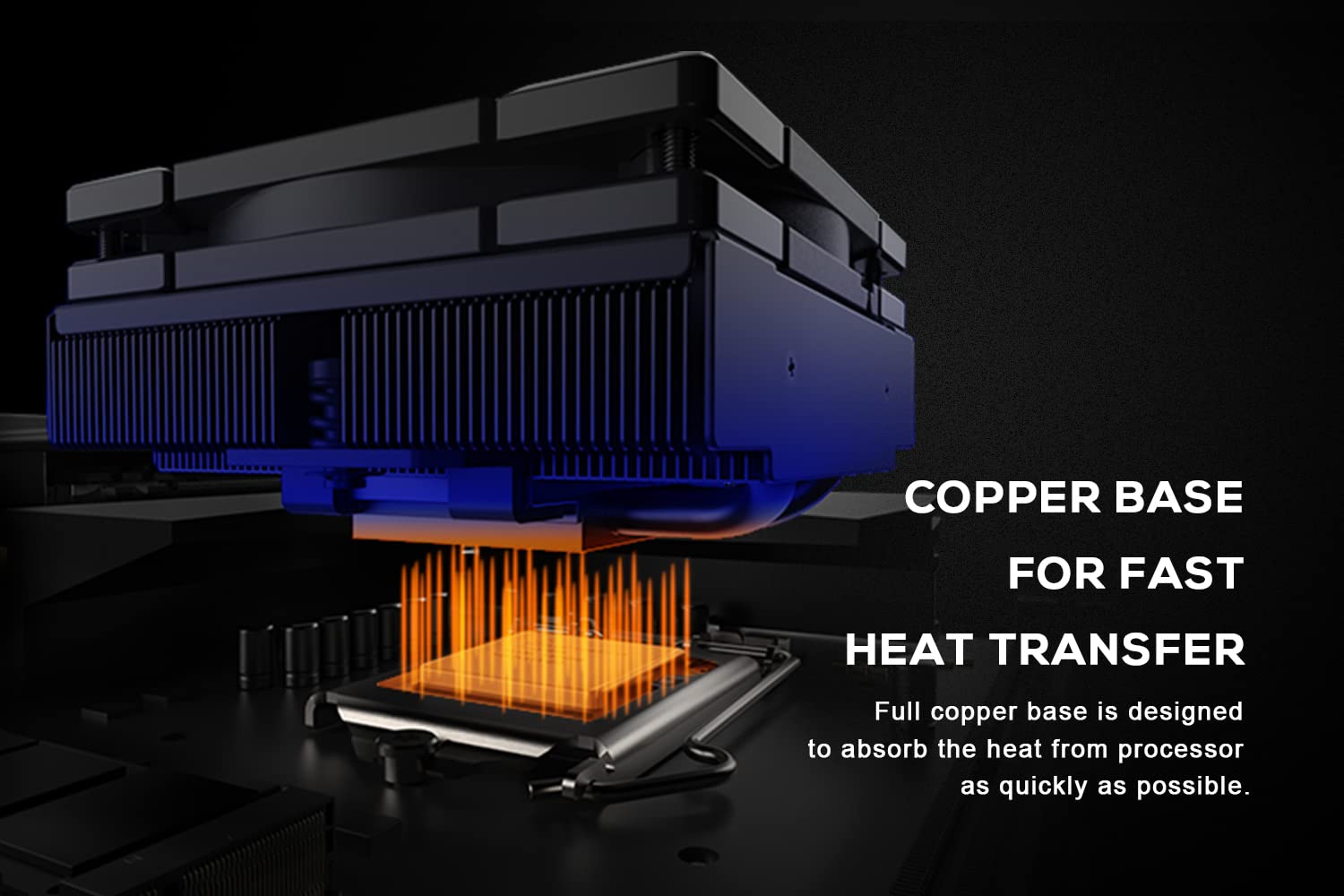 ID-COOLING IS-47-XT 47mm Height Low Profile CPU Cooler 4 Heatpipes CPU Air Cooler for HTPCs, ITX, and Small Form Factor Builds, 92x92x15mm Slim Fan, Support Intel LGA1700/1200/115X