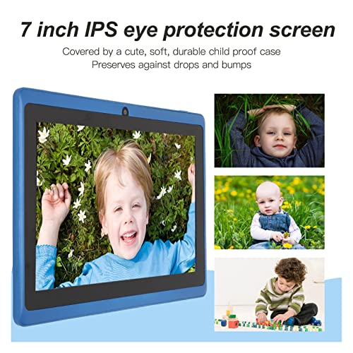 Kids Tablet, 7 Inch WiFi Multifunctional Support 32GB Memory Card HD Screen Eyeprotection Screen Kids Learning Tablet for Travel Work (US Plug)
