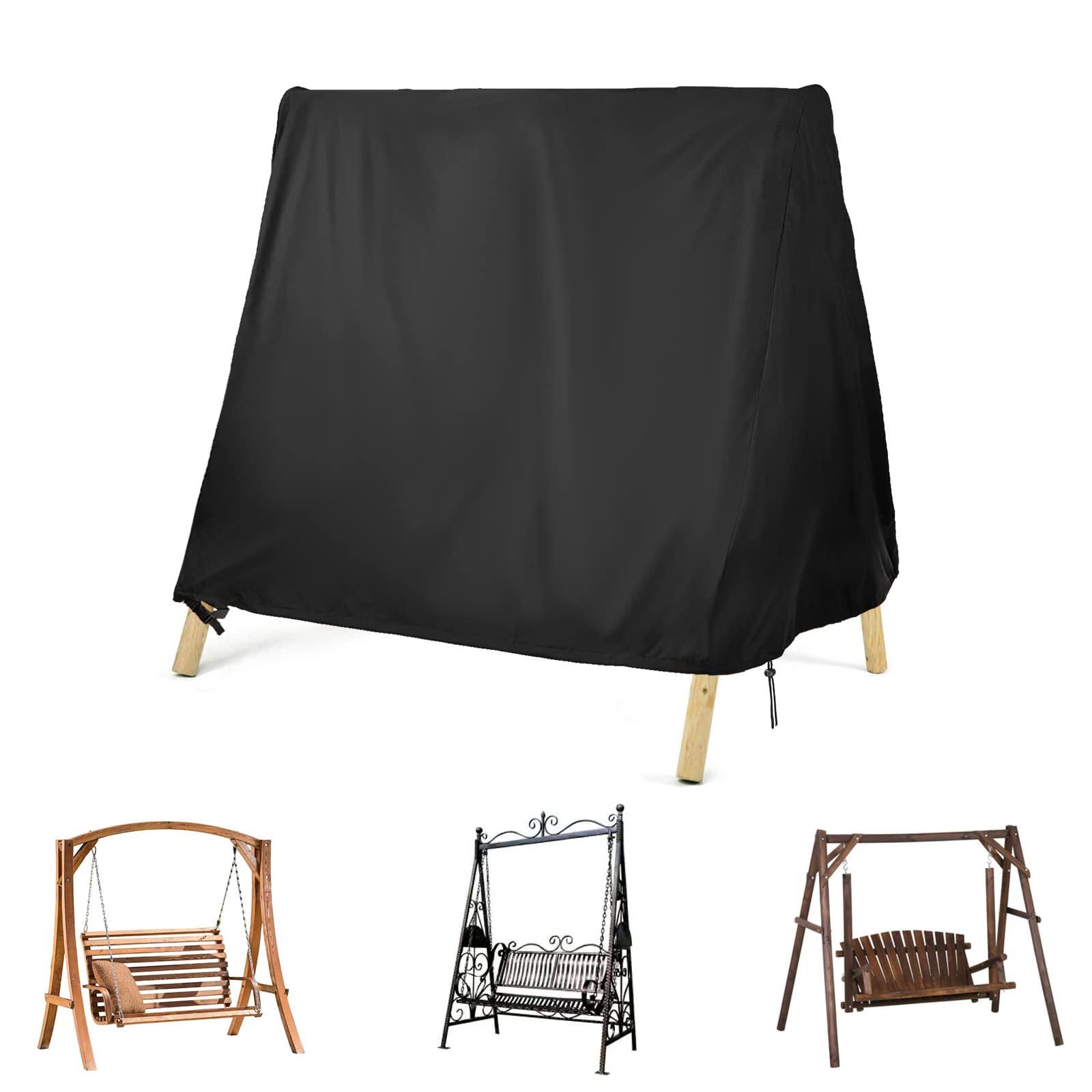 Kasla Outdoor Swing Cover,Patio Swing Cover,Swing Cover for Outdoor Furniture Porch Cover Glider Hammock Cover Waterproof -89" LΓ50" WΓ77" H