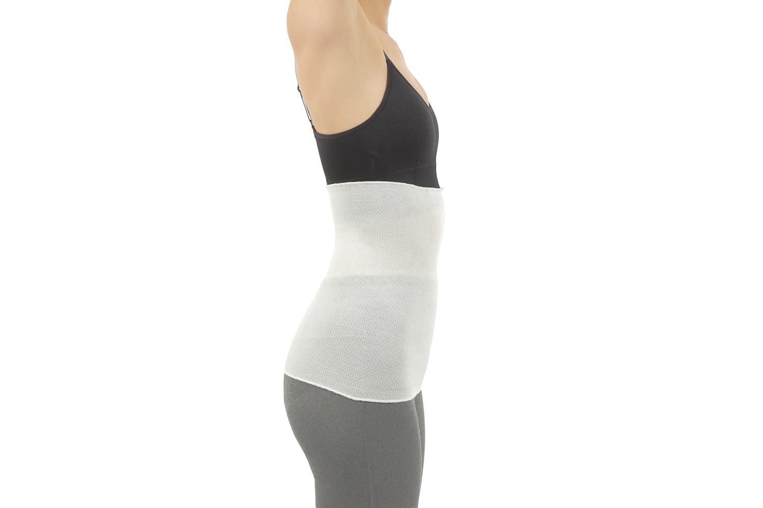 DuringVillage Belly Warmer Haramaki Thermal Underwear Top Cotton & Silk for Women Made in Japan (White,Medium)