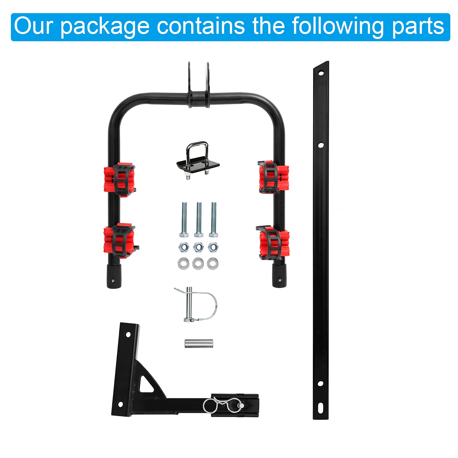EDOSTORY Platform Hitch Mount Bike Rack,Foldable 2 Bicycle Rack fit for Cars, Trucks, SUV and Sedan with 1.25" and 2" Hitch Receiver-Hitch Stabilizer
