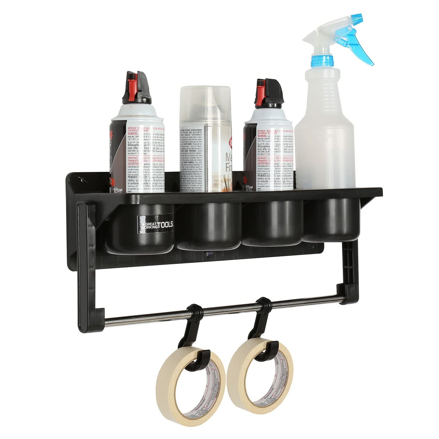 GREAT WORKING TOOLS Spray Bottle Holder Wall Mount Detailing Spray Bottle Rack