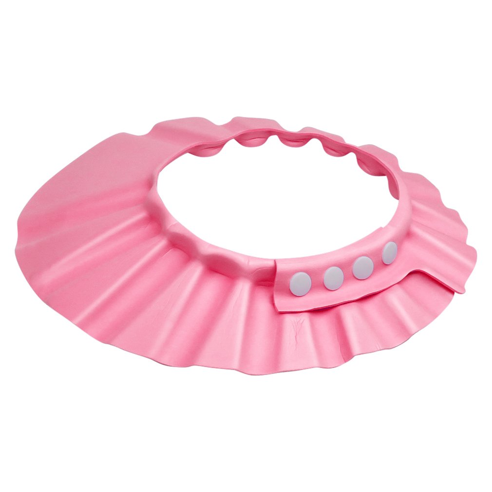 Evelots Shampoo Shower/Bath Cap-Baby/Child-Visor- Waterproof-Adjustable-2 Colors Pink