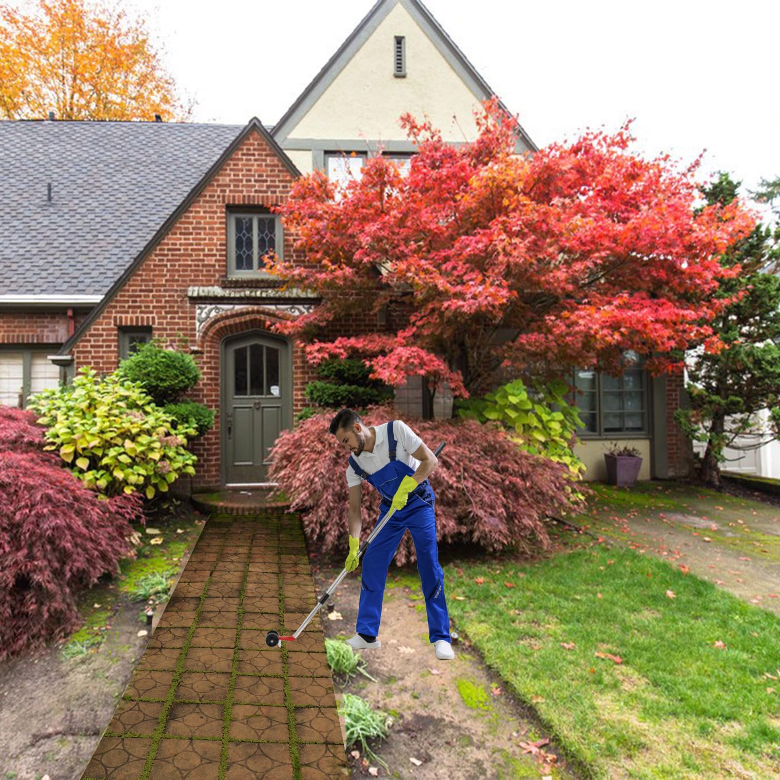 Kinaba Weed Grabber Remover Garden Tools for Driveway Patio Sidewalk, Crack and Crevice Weeding Tool and Broom