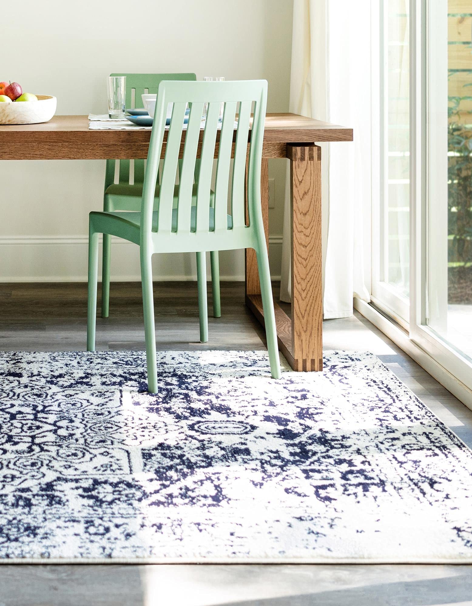 Rugs.com Arlington Collection Rug – 10' x 14' Blue Medium-Pile Rug Perfect for Living Rooms, Large Dining Rooms, Open Floorplans