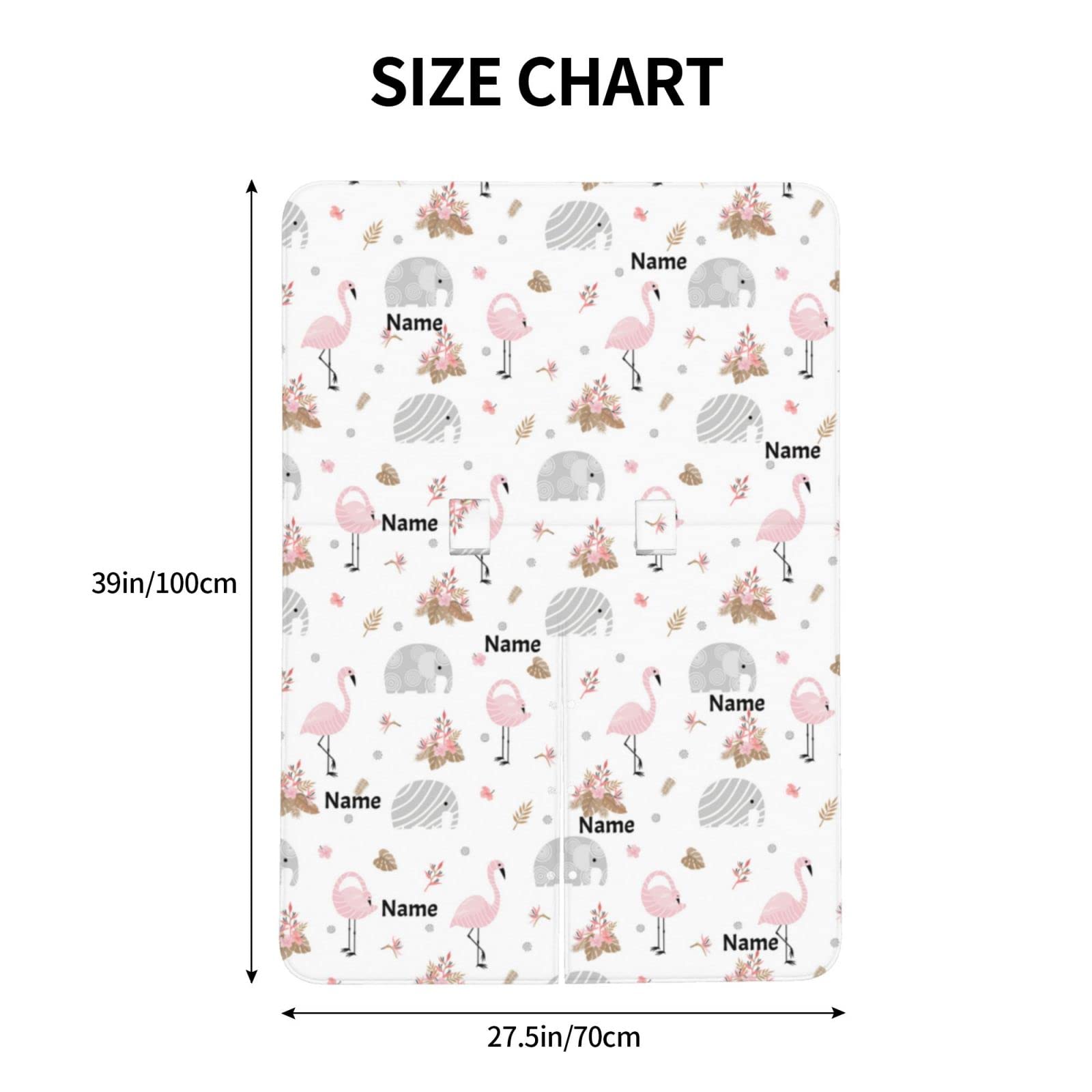 Personalized Baby Car Seat Cover Custom Name Childish Boho Elephant Flamingo Infant Carseat Canopy Multi-Use for Newborn Stroller Nursing Breastfeeding Cozy Soft Gift