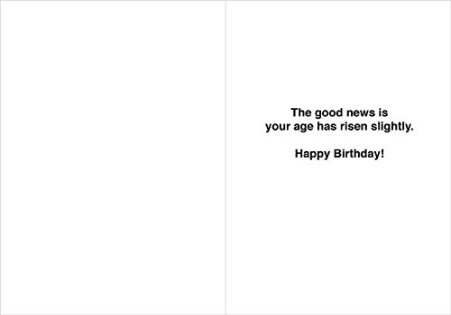 RSVP Businessman with Newspaper : Stocks Have Tanked Funny/Humorous Birthday Card,Kraft,5" x 7",GC-B2733