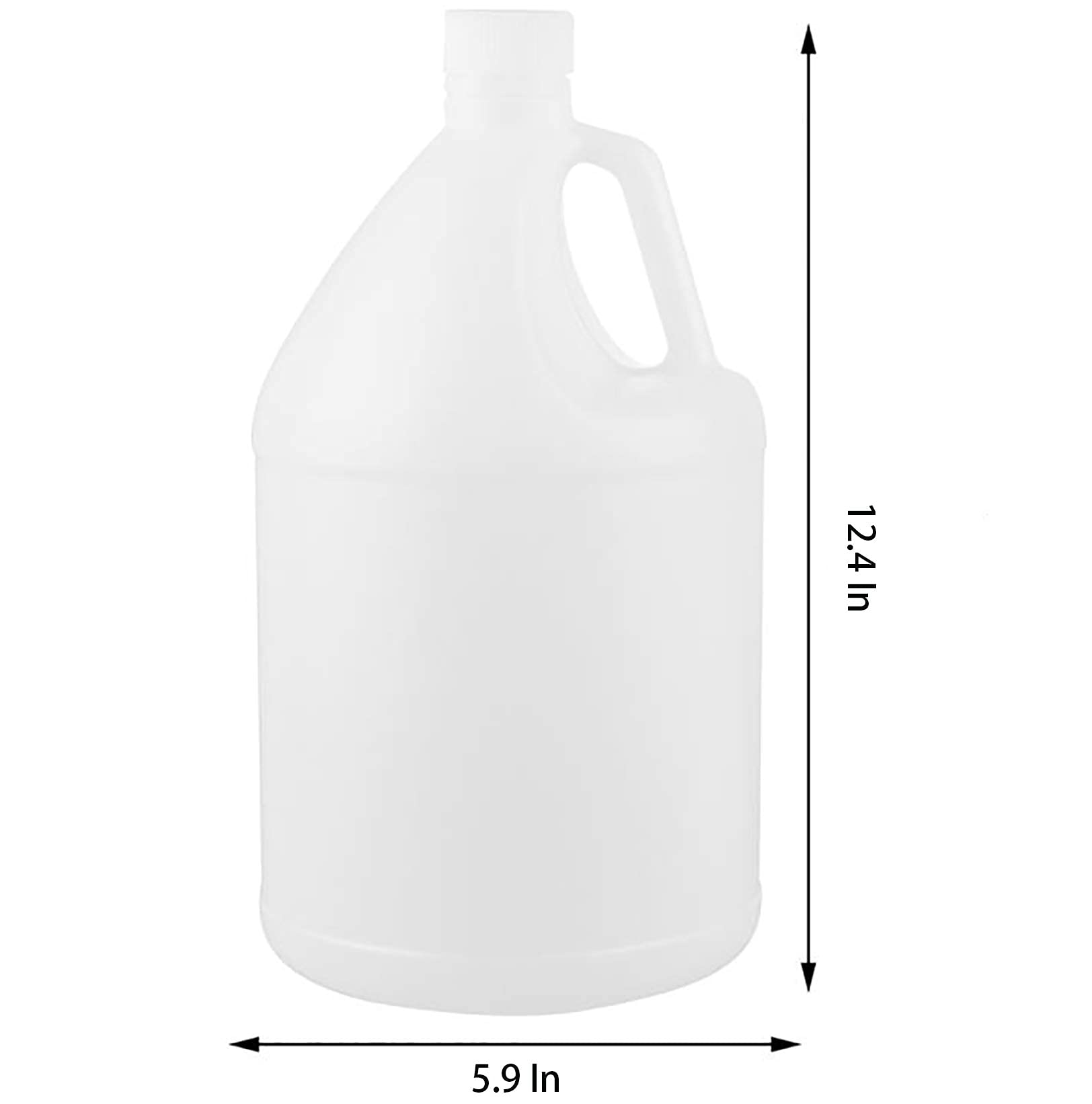 WUWEOT 2 Pack 1 Gallon HDPE Plastic Jugs, Empty Bottle Jug with Child Resistant Airtight Lids for Home and Commercial Use, Water Storage Containers for Water, Soaps, Detergents, Liquids