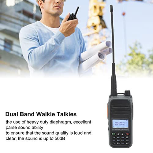 Handheld Transceiver, IP54 Waterproof Clear Dual Band Two Way Radio for Shopping Malls US Plug